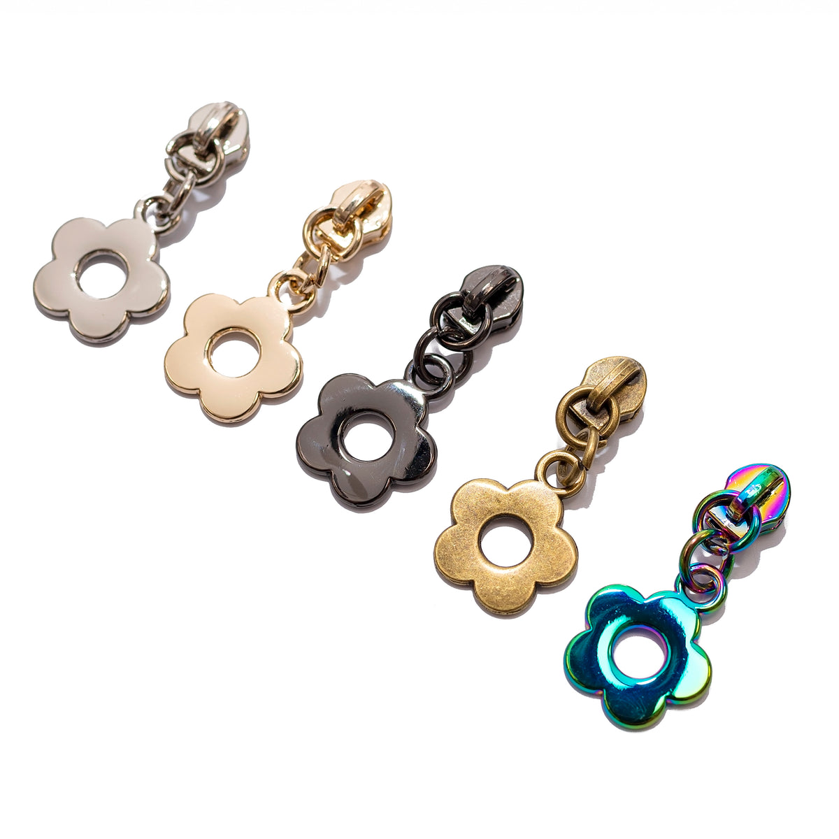 #3 Zipper Pulls - Small Flower - Set of 4 – Sew Yours