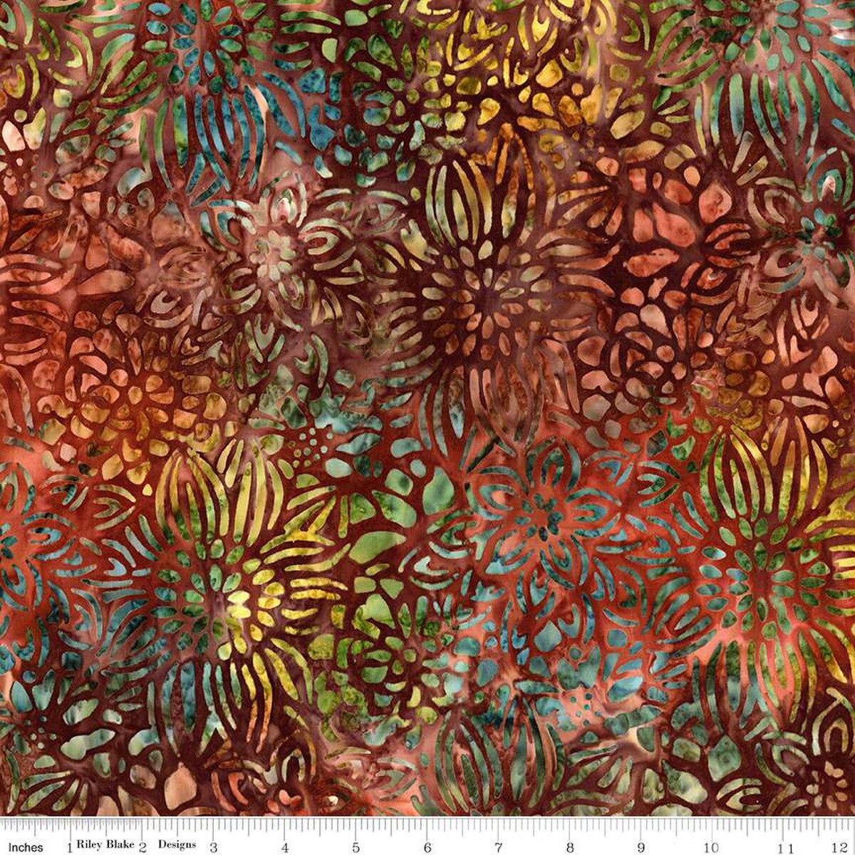Expressions Batiks Floral Reflections Autumn Leaves – 100% Quilting Co ...