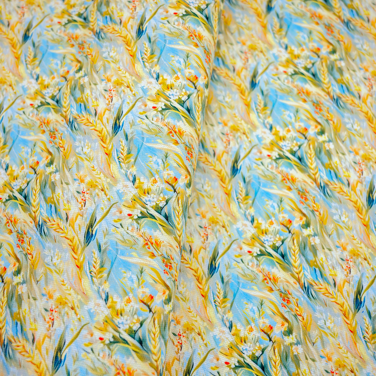 Golden Wheatfield 12 oz Water-Resistant Cotton Canvas 18" × 57" – Sew Yours