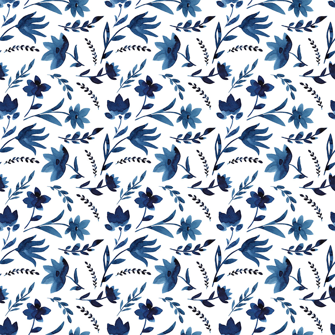 Navy Fall Leaves – 100% Quilting Cotton Fabric by the Yard – Sew Yours