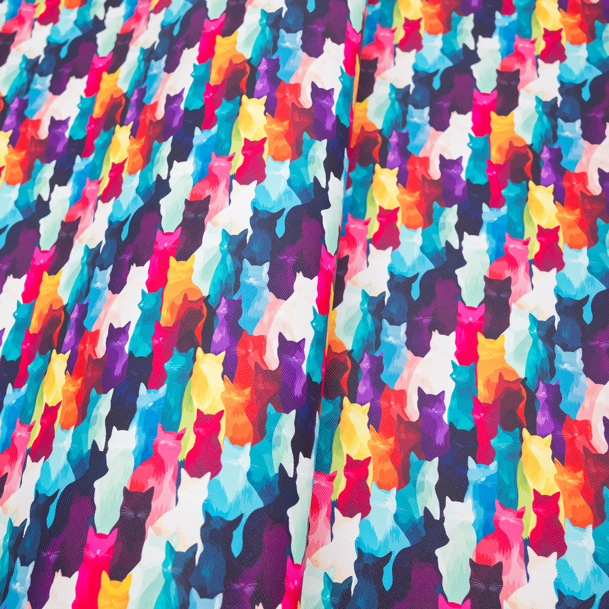 Rainbow Cats Printed Vinyl 18" x 53" Roll | Saffiano Texture – Sew Yours