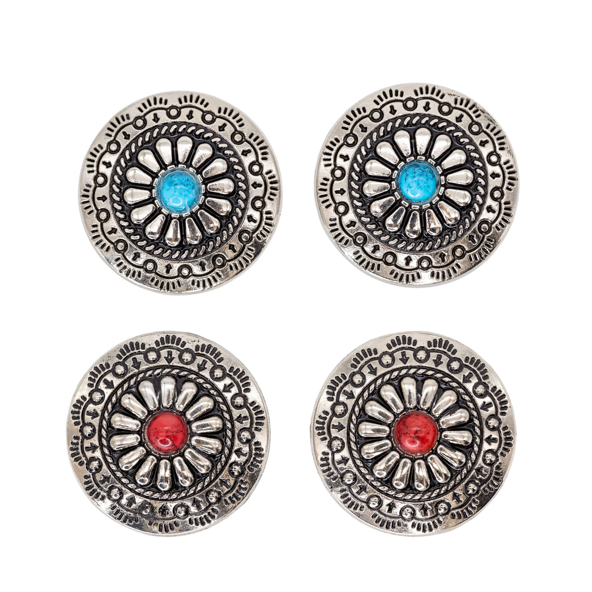 Western Floral Screw-Back Conchos | Set of 2 – Sew Yours