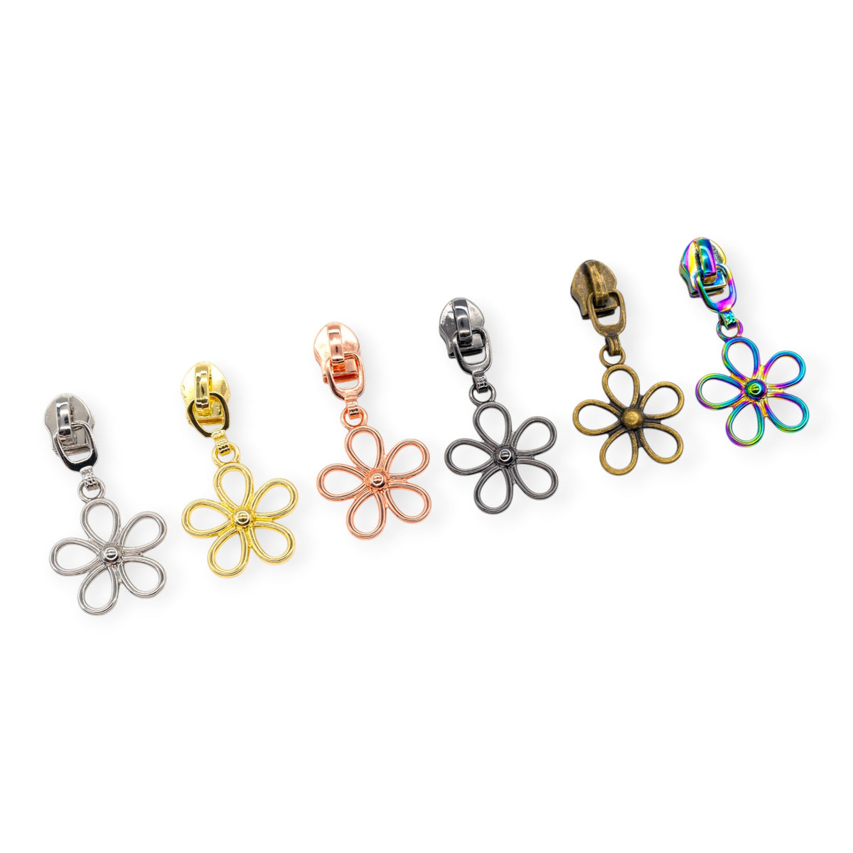 #5 Zipper Pulls - Large Flower - Set of 4 – Sew Yours