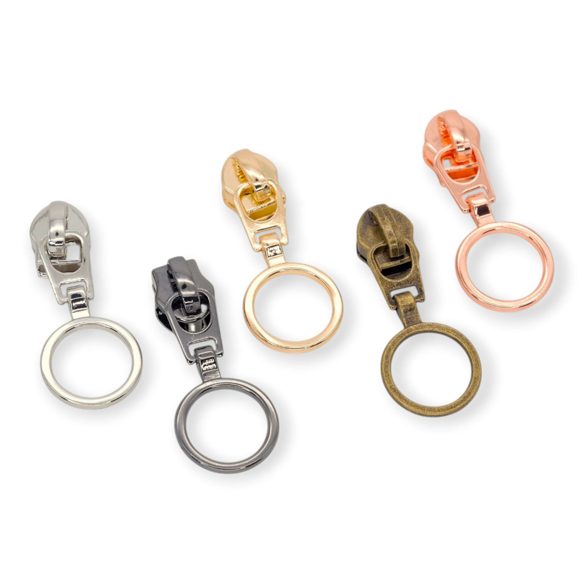 #5 Zipper Pulls - Small Ring - Set of 4 – Sew Yours