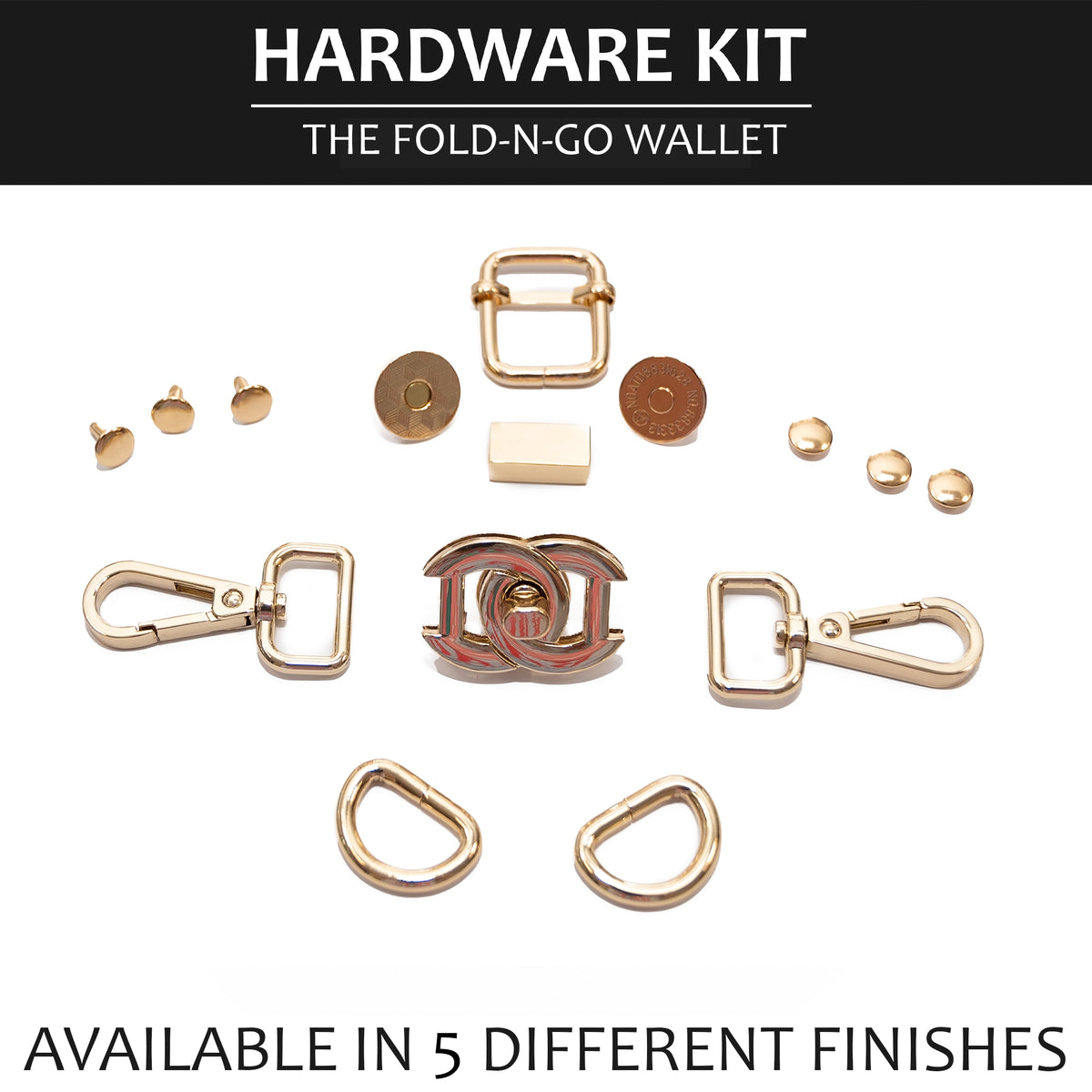Hardware Kit for the Fold-N-Go Wallet – Sew Yours